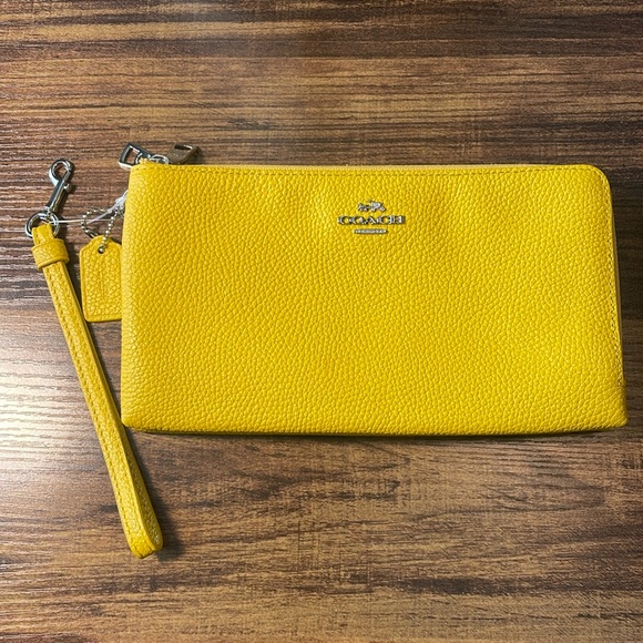 Coach | Bags | Canary Yellow Coach Wristlet | Poshmark